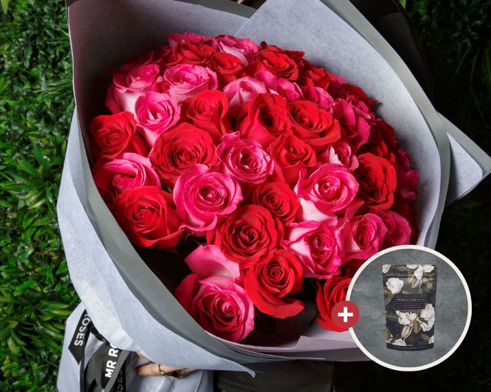 Pink & Red Magnificent Rose Bouquet | Mother's Day Roses | Mr Roses